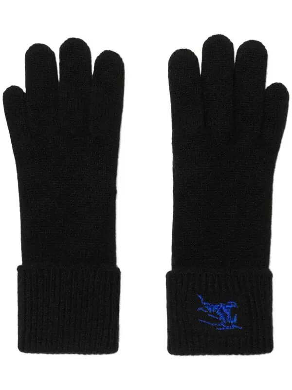 Burberry Equestrian Knight Knitted Gloves - Black