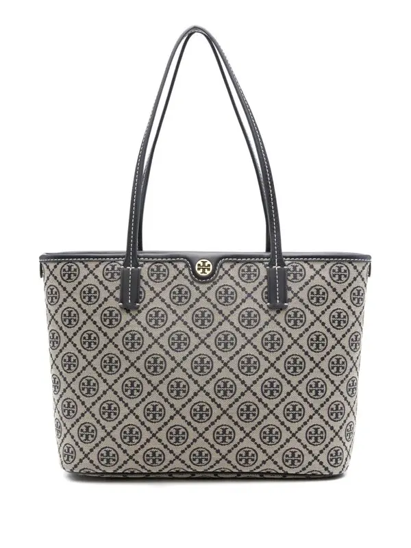 Tory Burch Monogram Zip Tote - Neutrals
