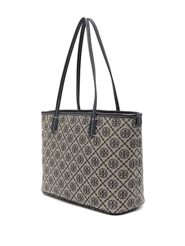 Tory Burch Monogram Zip Tote - Neutrals