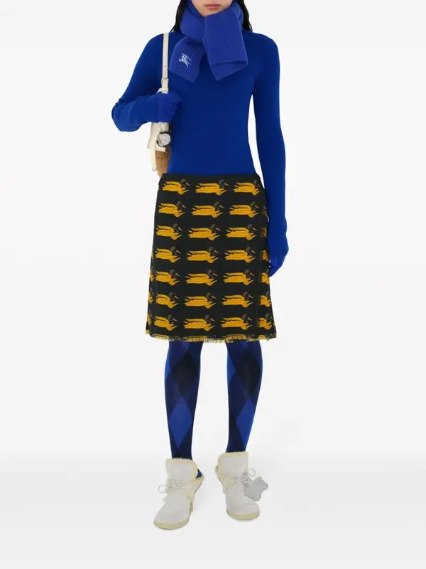 Burberry Fine-knit Gloves - Blue