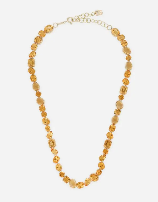 Dolce & Gabbana Rainbow Necklace With Citrines - Gold
