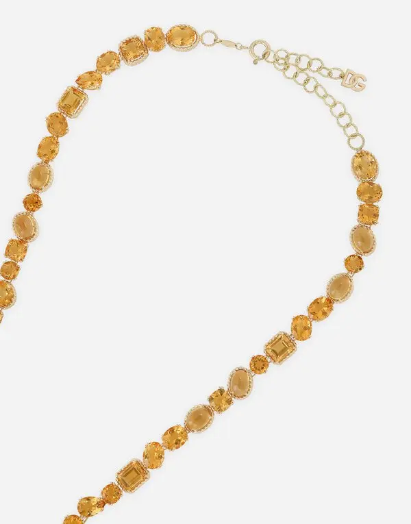Dolce & Gabbana Rainbow Necklace With Citrines - Gold