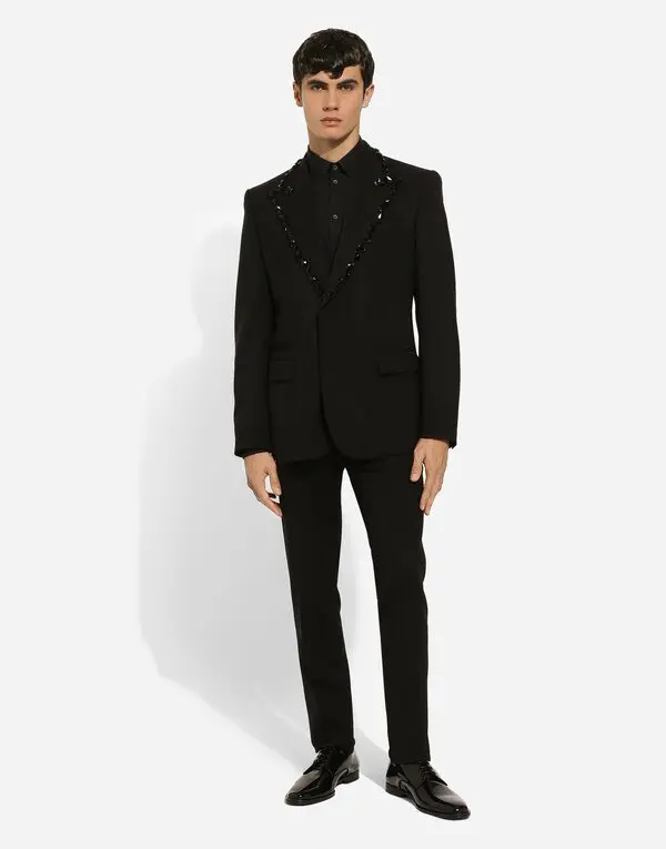 Dolce & Gabbana Tailored Stretch Wool Twill Pants