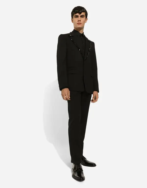 Dolce & Gabbana Tailored Stretch Wool Twill Pants