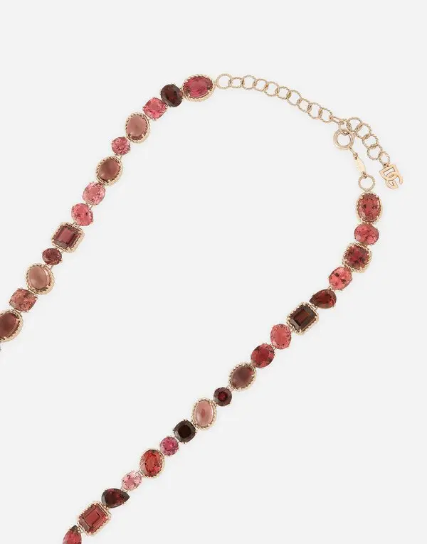 Dolce & Gabbana Rainbow Necklace With Tourmalines - Rot