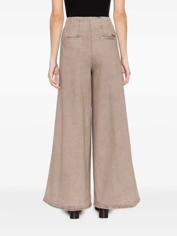 Peserico Wide-leg Pleated Jeans