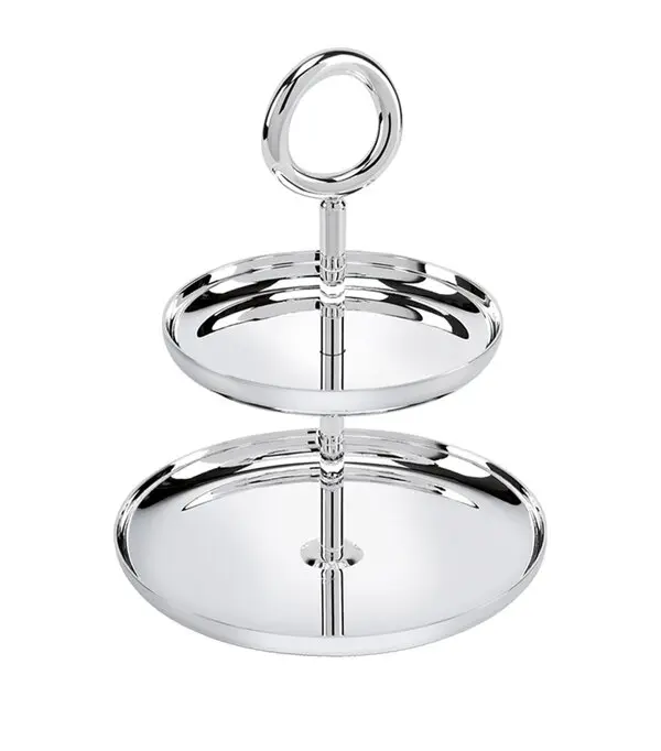 Christofle Vertigo Plated Dessert Stand - Silver