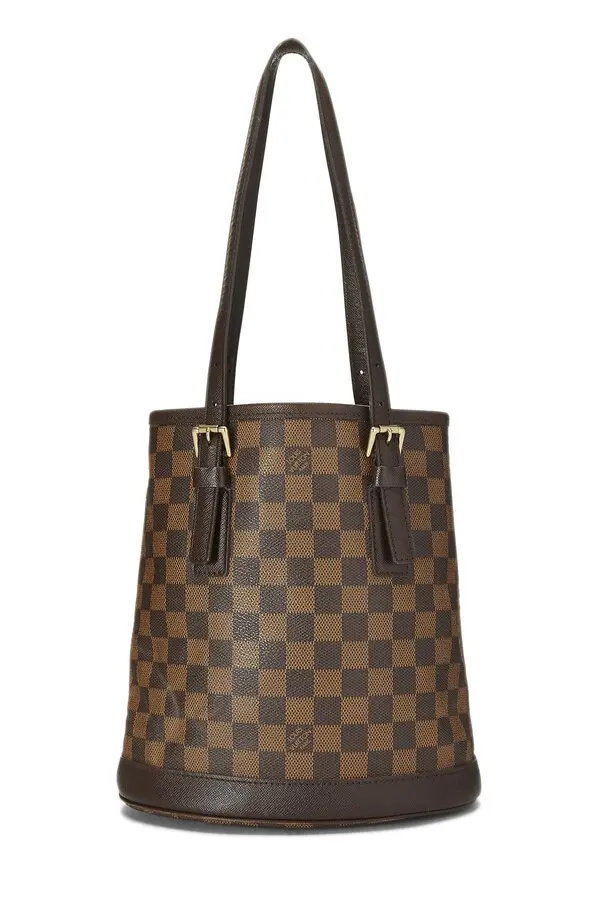 LOUIS VUITTON Damier Ebene Marais Bucket Bag
