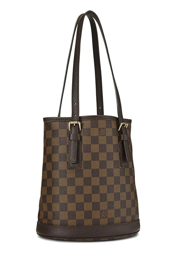 LOUIS VUITTON Damier Ebene Marais Bucket Bag