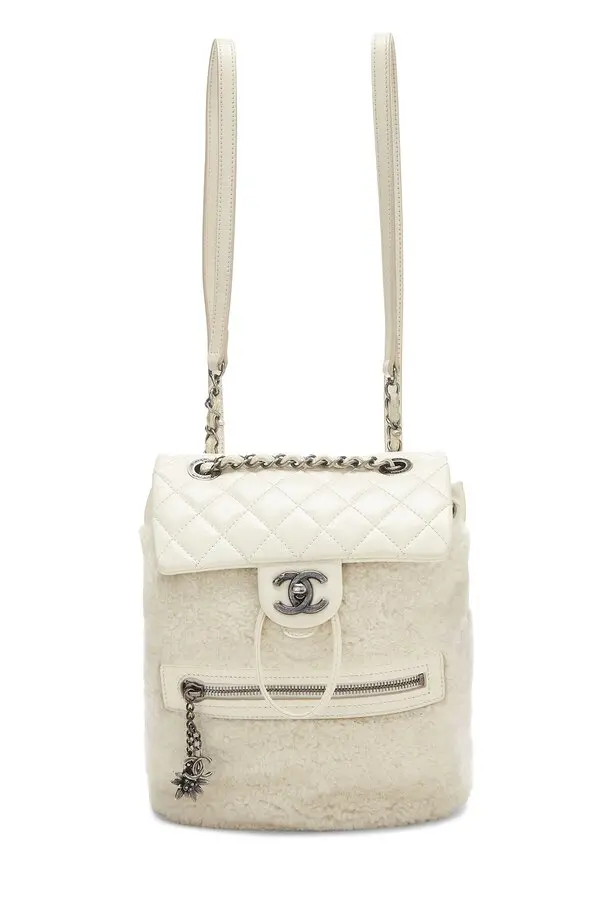 Chanel Quilted Calfskin & Shearling Mountain Backpack Small