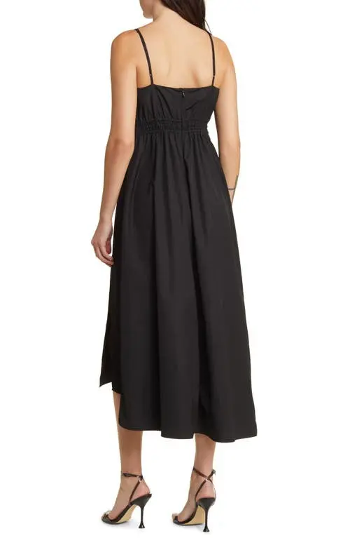 sachin and babi light blue dress Du Paradis Smock Waist Detail Midi Dress In Black - 61% Off