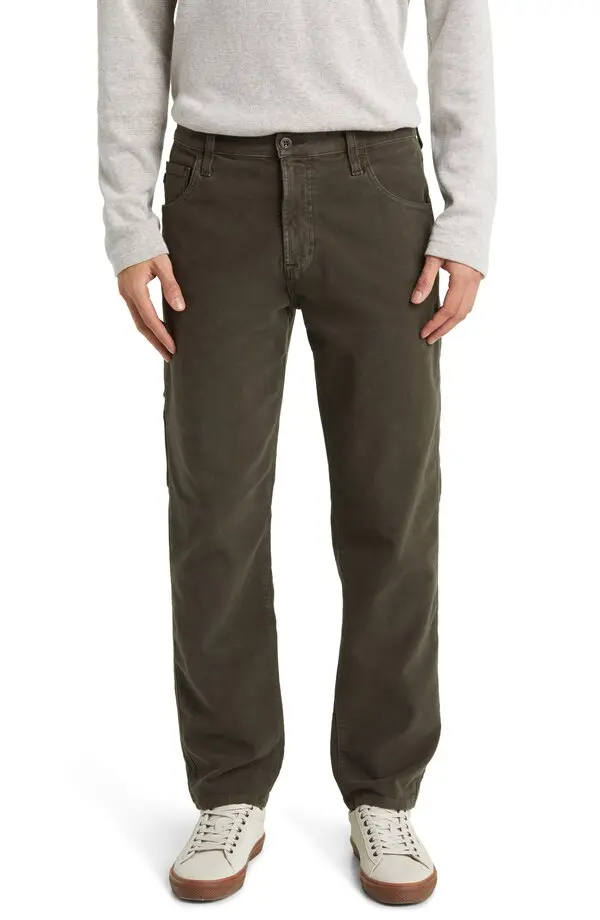 Ag Wells Tapered Moleskin Carpenter Pants - Sulfur Forest Moss
