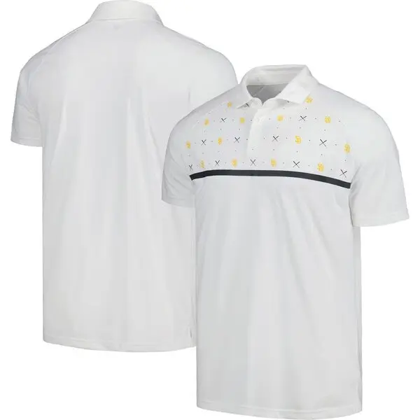 LEVELWEAR San Diego Padres Sector Batter Up Raglan Polo - White