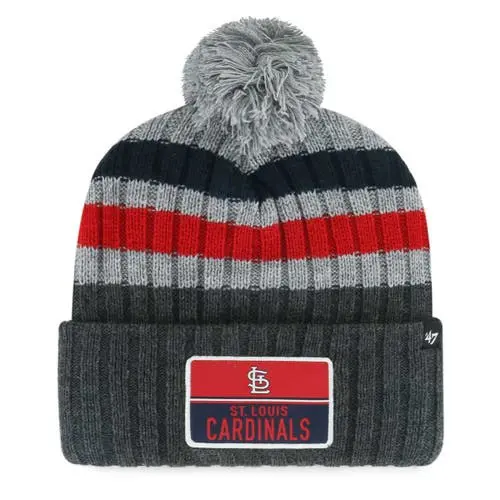 '47 St. Louis Cardinals Stack Cuffed Knit Hat With Pom