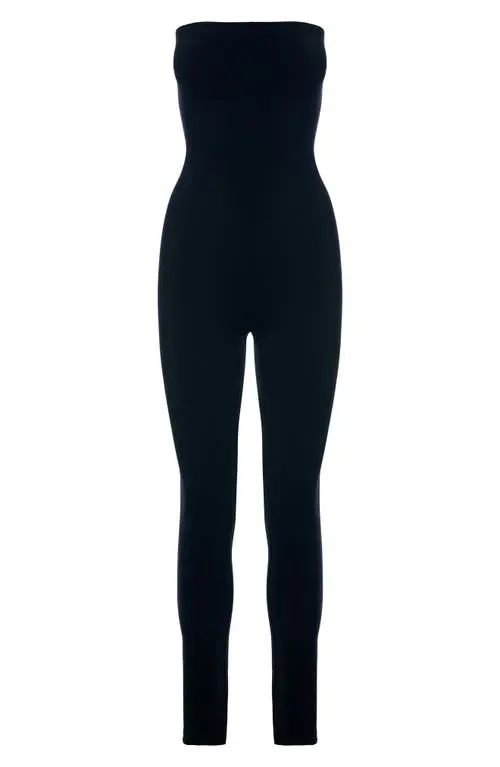 Naked Wardrobe Tube Tight Strapless Jumpsuit