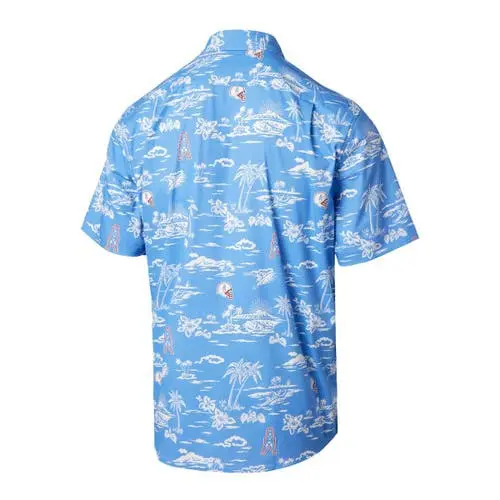 Reyn Spooner Houston Oilers Throwback Kekai Print Button-up Shirt