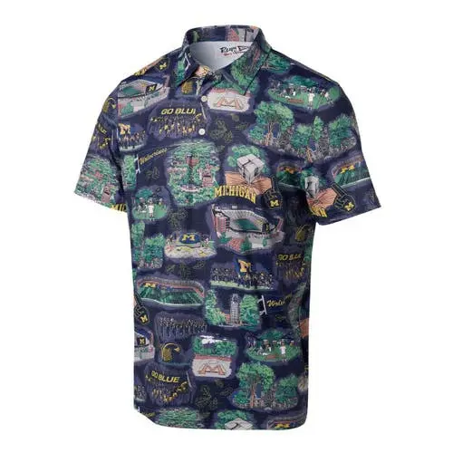 Reyn Spooner Michigan Wolverines Scenic Polo