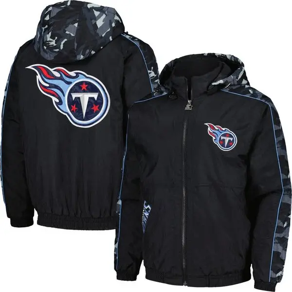 STARTER Tennessee Titans Thursday Night Gridiron Full-zip Hoodie - Black