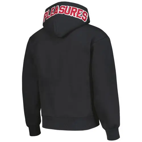 PLEASURES Chicago Cubs Full-zip Hoodie With Felt Applique