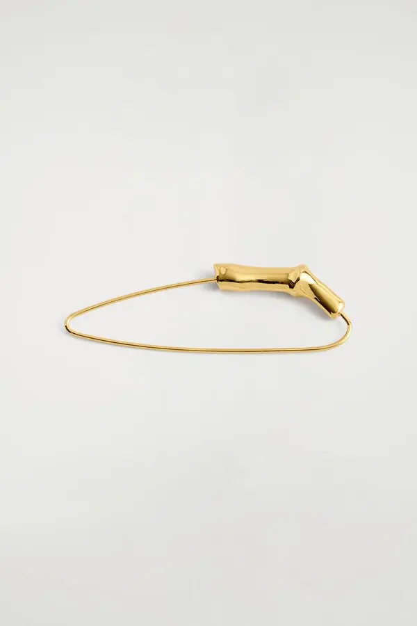 Cos Sculpted Brooch - Gold