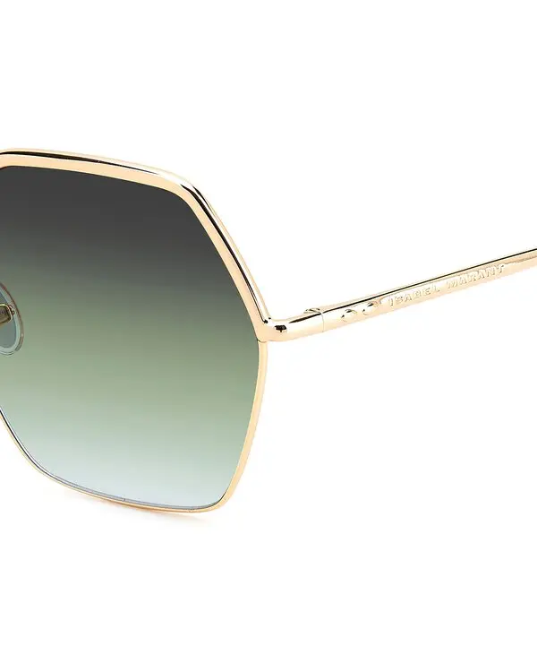 Isabel Marant Octagon Sunglasses, 59mm - Rose Gold/green Gradient