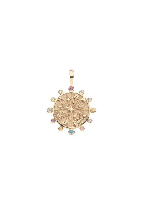 JANE WIN Hope Petite Embellished Coin - Pink