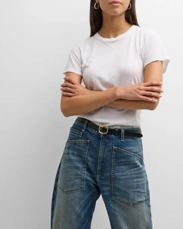 NILI LOTAN Mariela Crewneck T-shirt - White