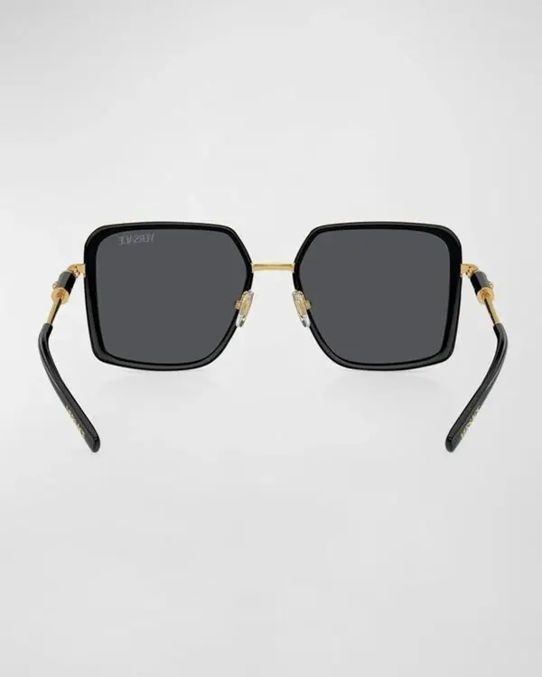 Versace Tubular Steel Square Sunglasses