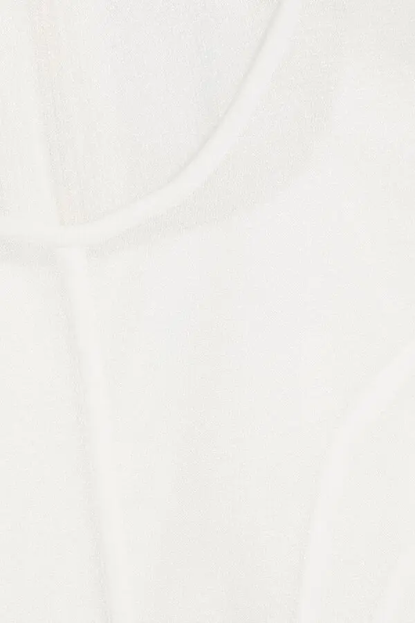 Herve Leger Cold-shoulder Layered Mini Dress