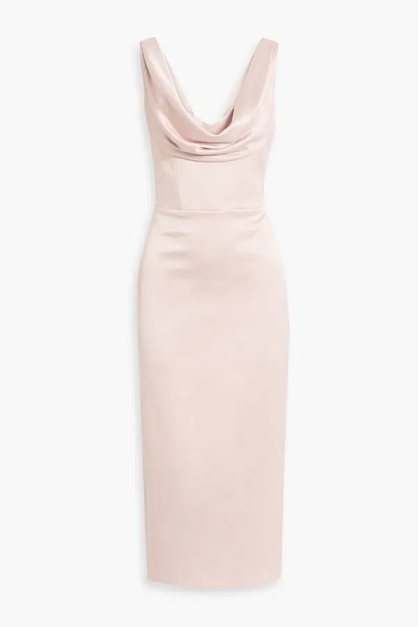 strapless open back dress Hot Pink