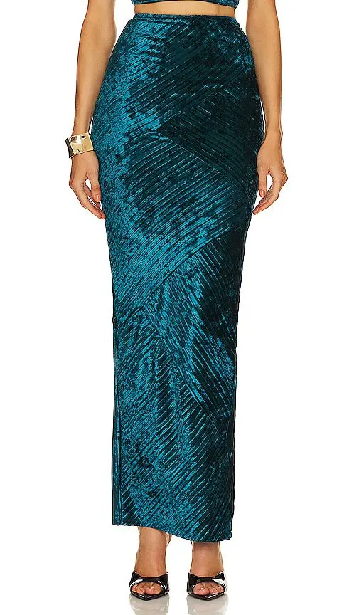 Buy MICHAEL COSTELLO X Spencer Maxi Skirt Teal At 64% Off