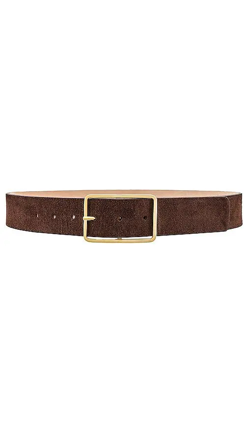 B-low The Belt Milla Suede Belt - Chocolate & Gold