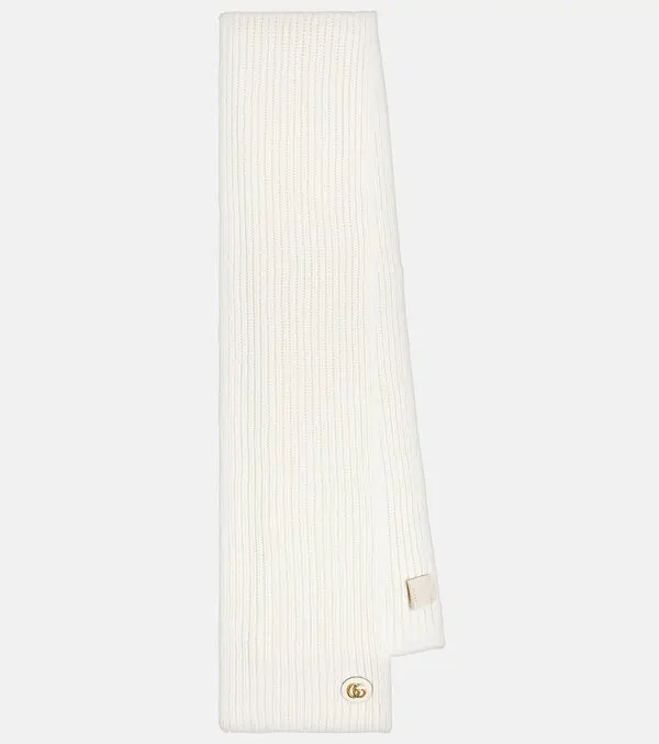 Gucci Wool And Cashmere Scarf - White
