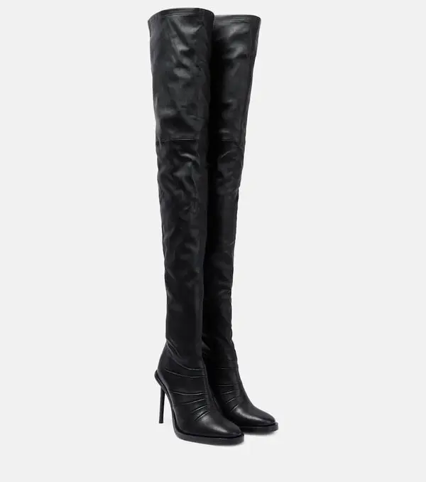 Ann Demeulemeester Adna Over-The-Knee Leather Boots In Black 50