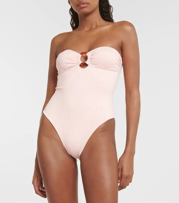Melissa Odabash Barbuda Strapless Swimsuit - Pink