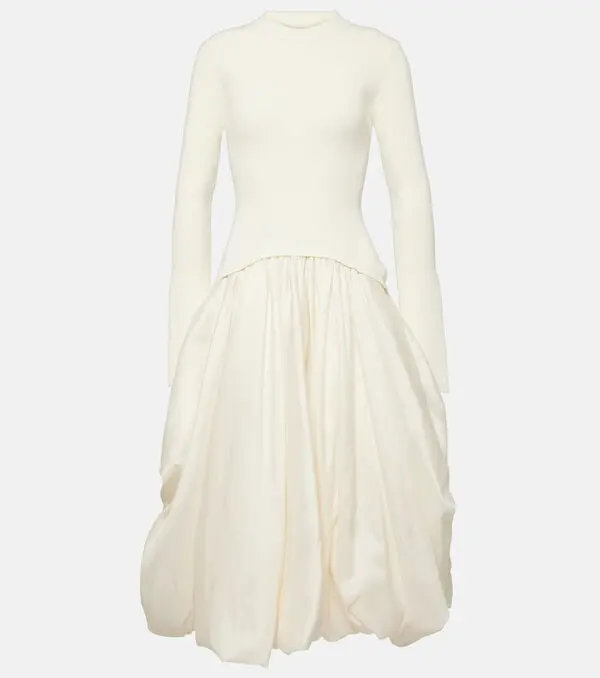 Simkhai Kenlie Taffeta-trimmed Midi Dress - Black