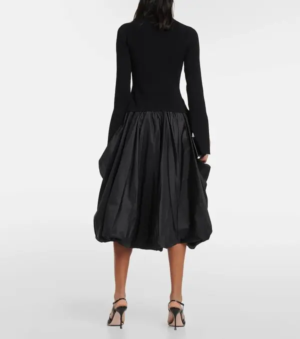 Simkhai Kenlie Taffeta-trimmed Midi Dress