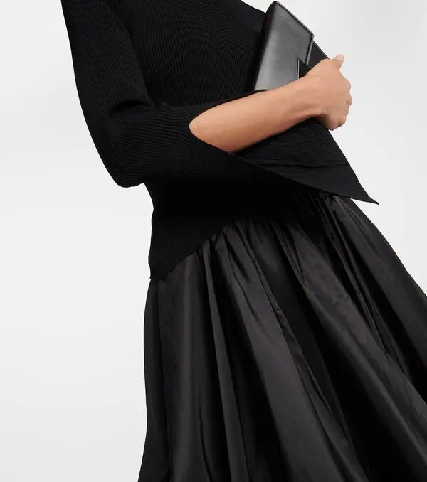 Simkhai Kenlie Taffeta-trimmed Midi Dress