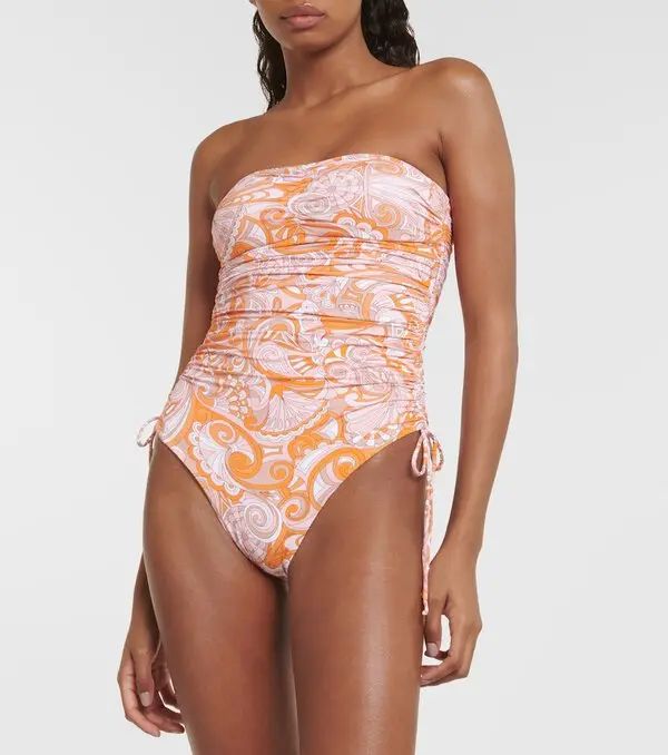 Melissa Odabash Sydney Printed Bandeau Swimsuit