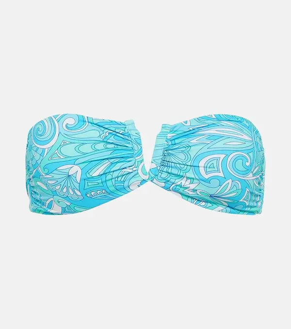 Melissa Odabash Alba Bandeau Bikini Top - Blue