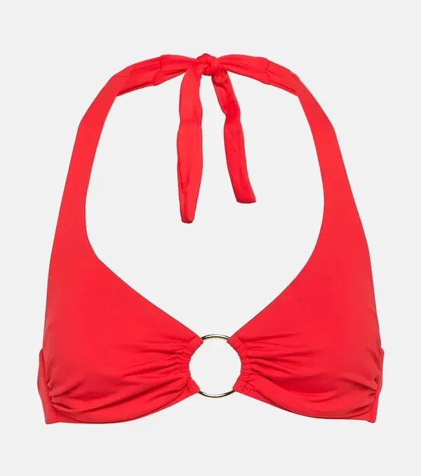 Melissa Odabash Brussels Ring-detail Bikini Top - Red