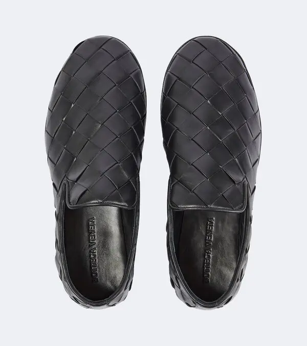 Bottega Veneta Sunday Leather Slippers - Black