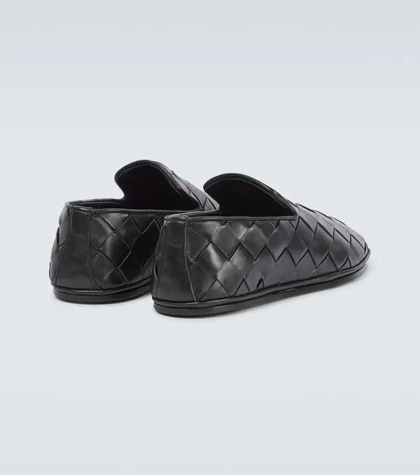 Bottega Veneta Sunday Leather Slippers - Black