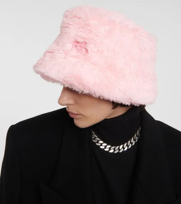 Ruslan Baginskiy Faux Fur Bucket Hat - Pink