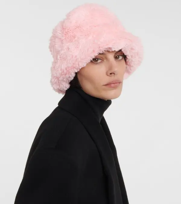 Ruslan Baginskiy Faux Fur Bucket Hat - Pink