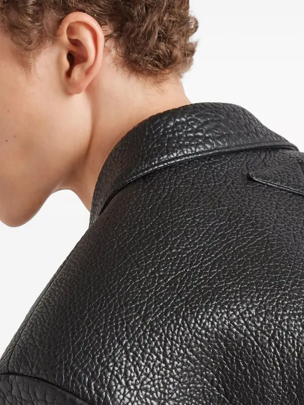 Prada Single-breasted Leather Jacket