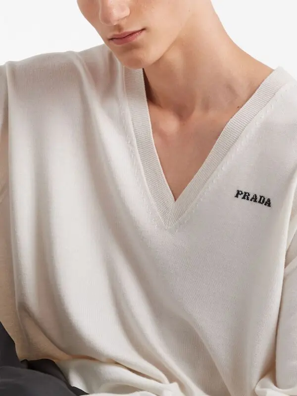 Prada V-neck Cashmere Jumper