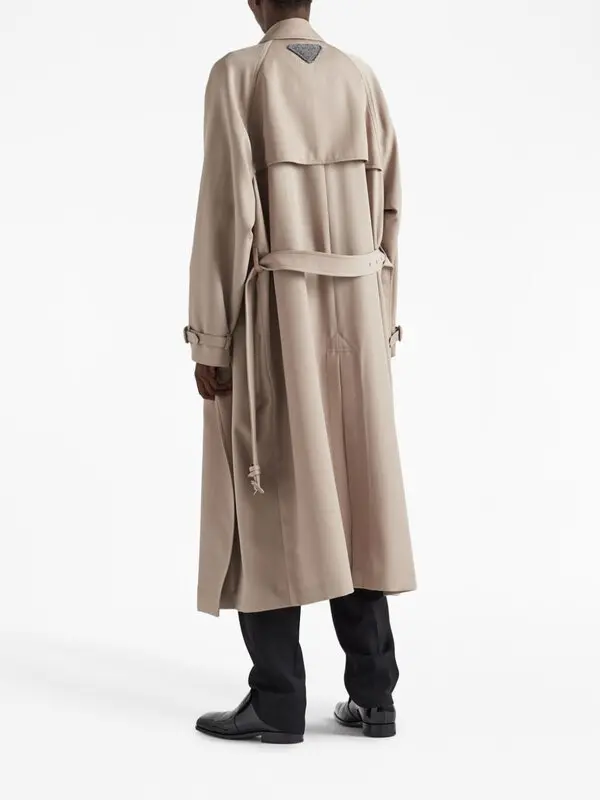 Prada Double-breasted Wool Trench Coat