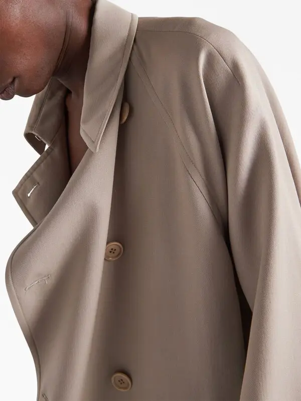 Prada Double-breasted Wool Trench Coat