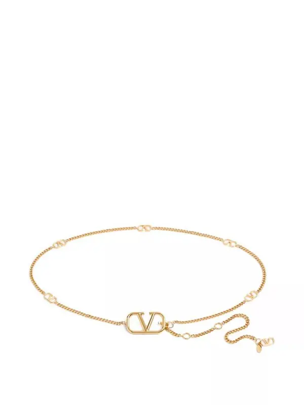 Valentino Garavani Vlogo Signature Polish-finish Belt - Gold